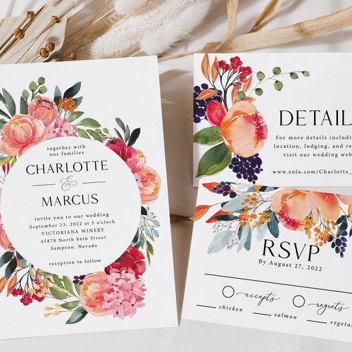 Elegant Bright Floral Summer Wedding | Etsy