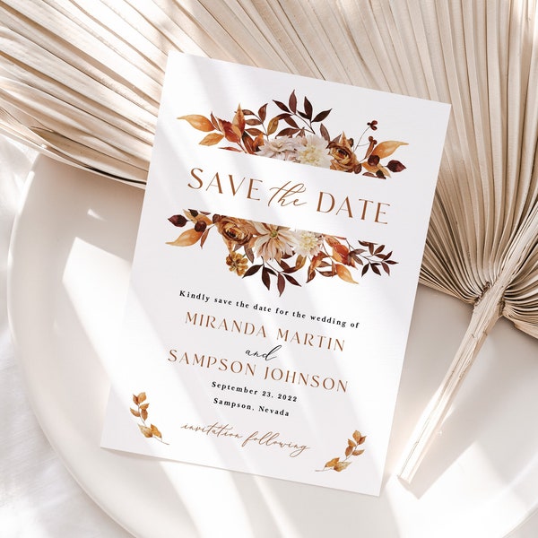 Autumn Save the Date - Etsy