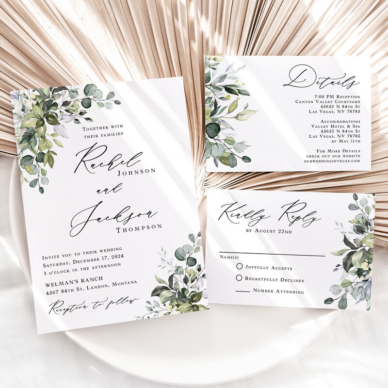 Botanical Invitation - Etsy