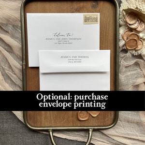 Simple Wedding Invitation With QR Code Printed, Black and White Wedding ...