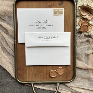 Rust Wedding Invitation Suite Printed, With Envelopes, RSVP Card, Fall ...