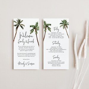 Palm Tree Seating Charts Printed, 5x7 Seating Chart, 4x6 Seating Chart ...