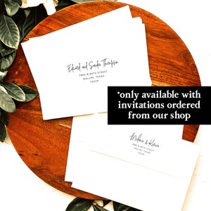 Simple Rust Wedding Invitation Suite Printed, Modern Wedding Invite ...