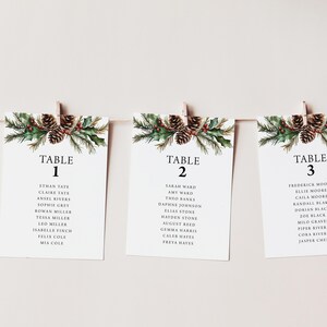 Christmas Wedding Seating Charts Printed, Seating Chart Cards, Reception Decor, Reception, Table ...