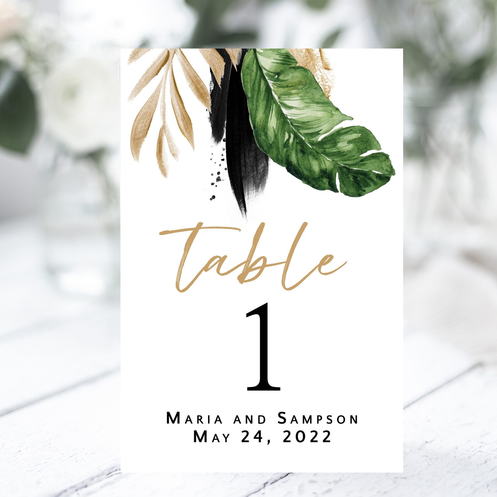 Tropical Table Numbers PRINTED 5x7 Table Numbers 4x6 Table - Etsy