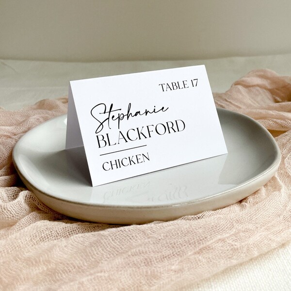 Personalized Name Cards for Wedding Black - Etsy