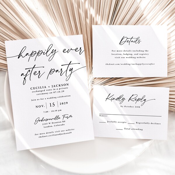 Elopement Reception Invitation - Etsy
