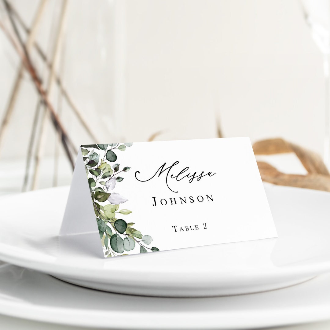 Elegant Place Cards Printed, Place Cards With Names, Wedding Place ...