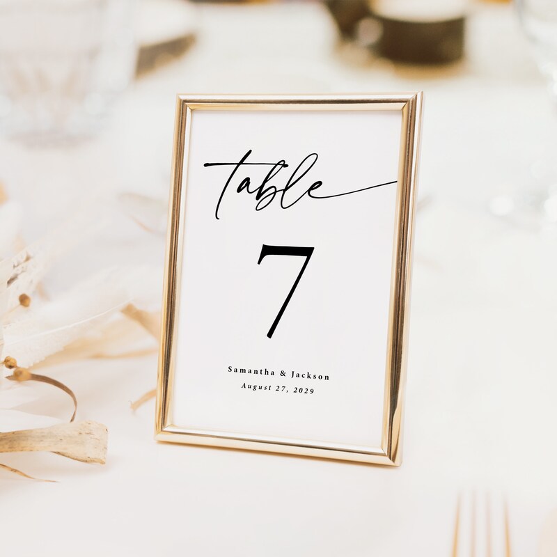 Black Table Numbers - Etsy