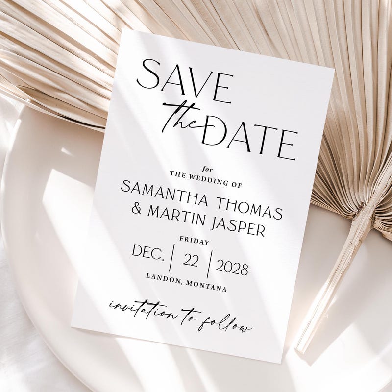 Simple Save the Date - Etsy