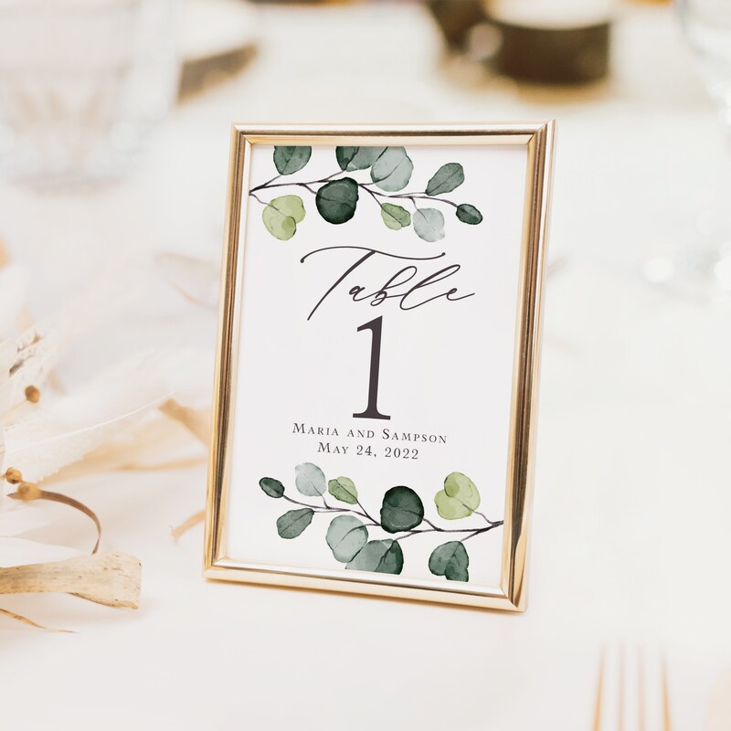 5x7 Table Numbers - Etsy