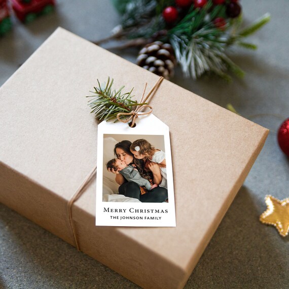 Photo Christmas Gift Tags, Personalized, Christmas present tag, friend ...