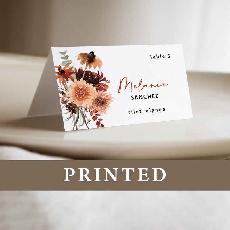 Autumn Place Cards - Etsy