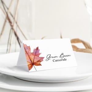 Thanksgiving Buffet Food Cards Printed, Food Tents, Food Labels ...