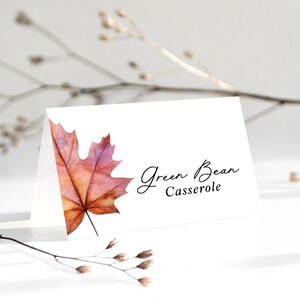 Thanksgiving Buffet Food Cards Printed, Food Tents, Food Labels ...