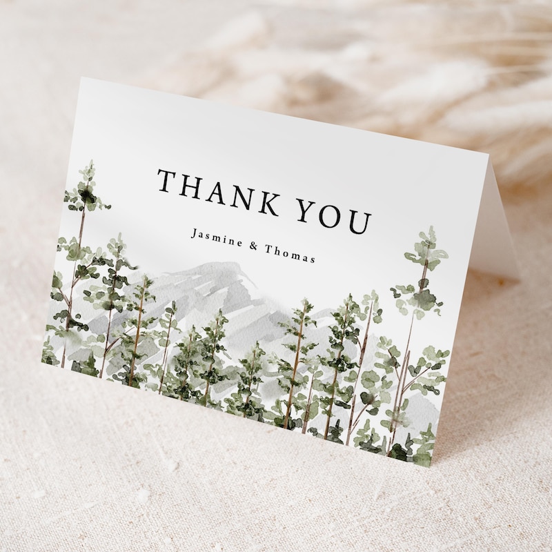 Thankyou Tree Card - Etsy