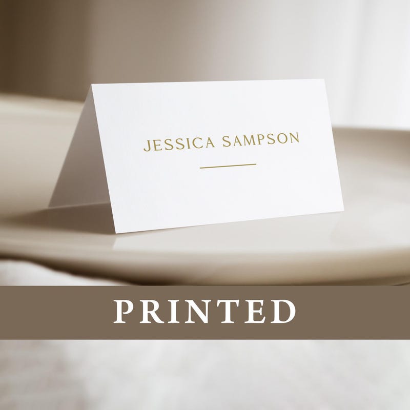 Elegant Gold Name Cards - Etsy