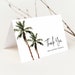 Palm Tree Wedding Thank You Card Printed Thank You Cards - Etsy