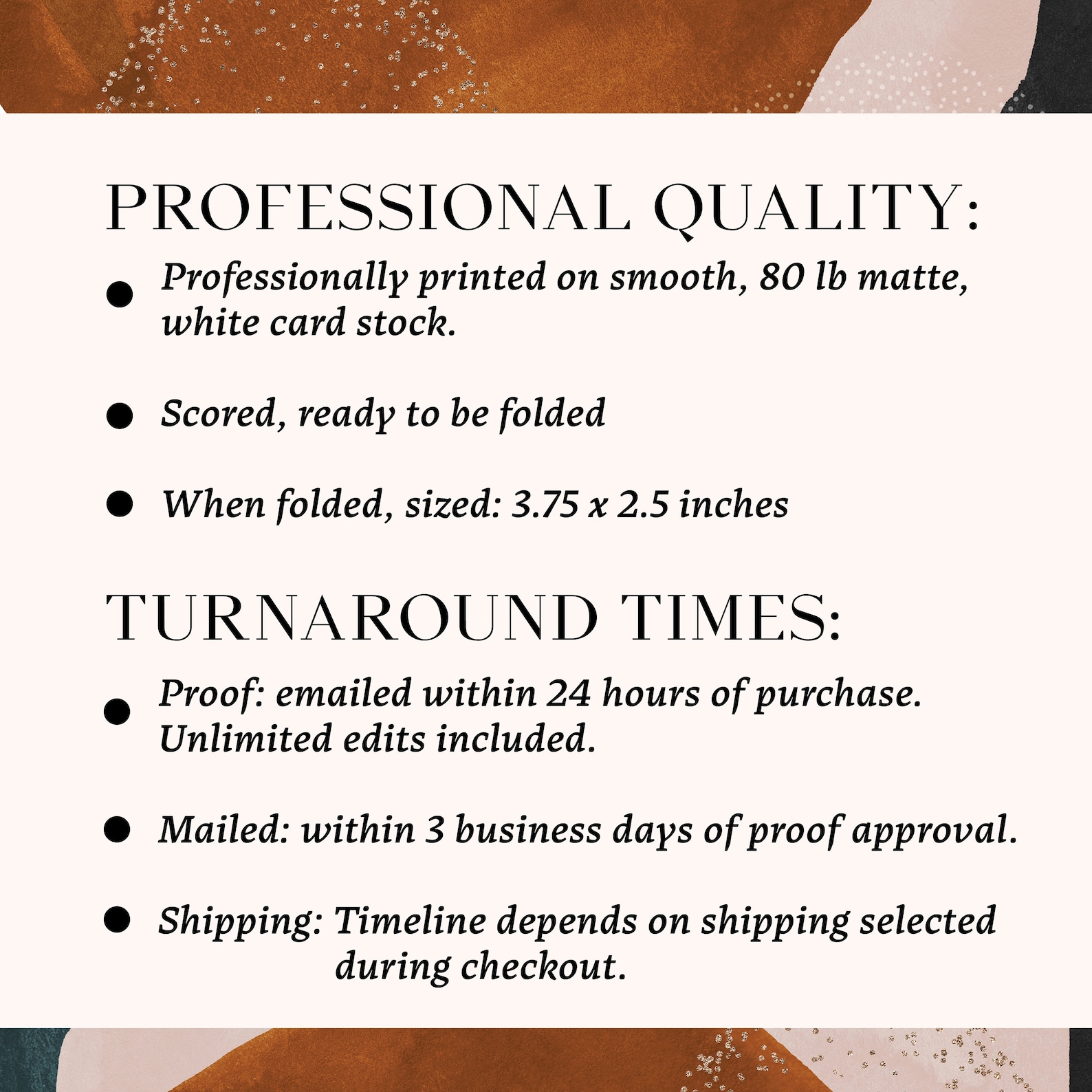 Simple Wedding Place Cards With Meal Choice, Printed Name Cards ...