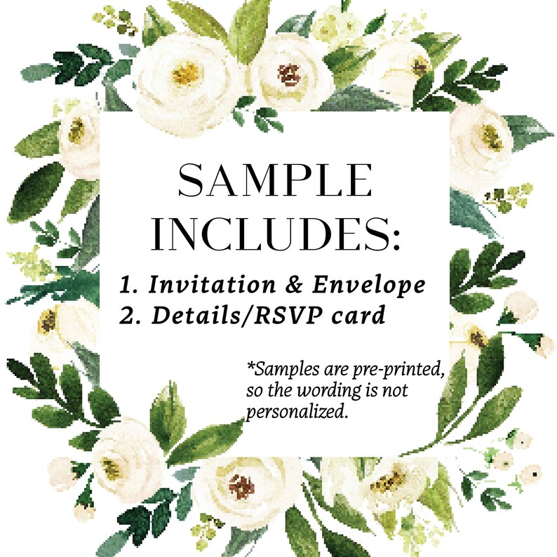 Simple Wedding Invitation With QR Code Printed Black and - Etsy