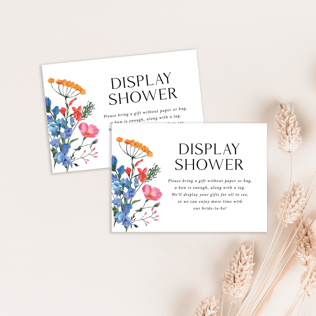 Pastel Display Shower Cards Printed, Display Bridal Shower, Display ...