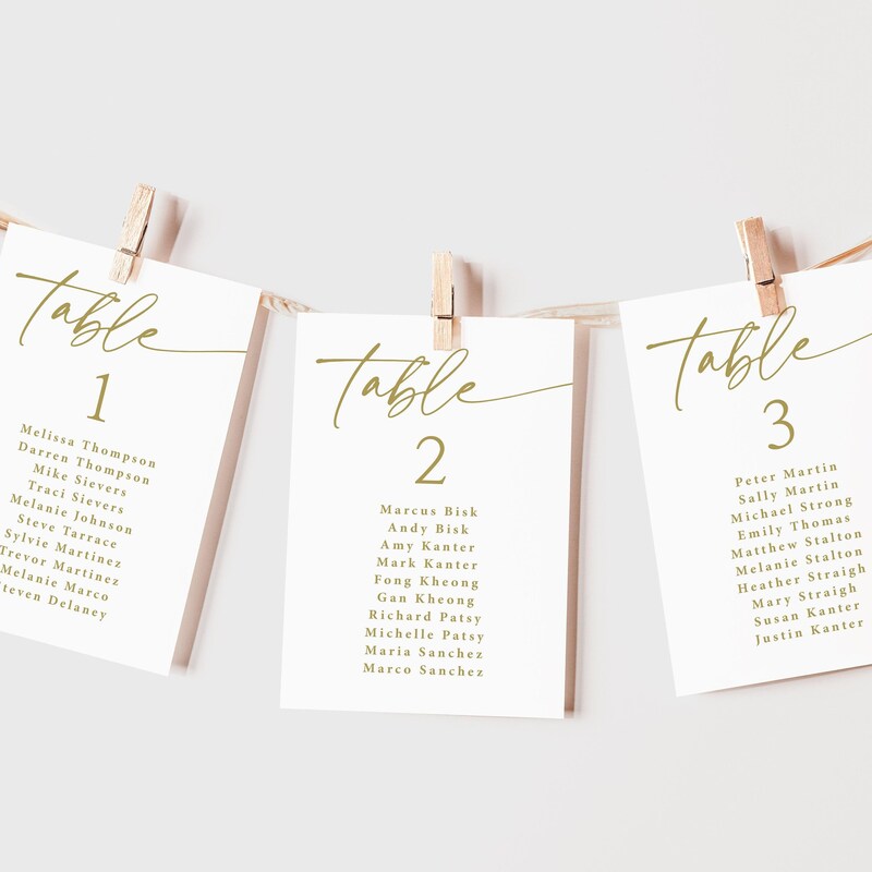 Table Seating Name Cards - Etsy