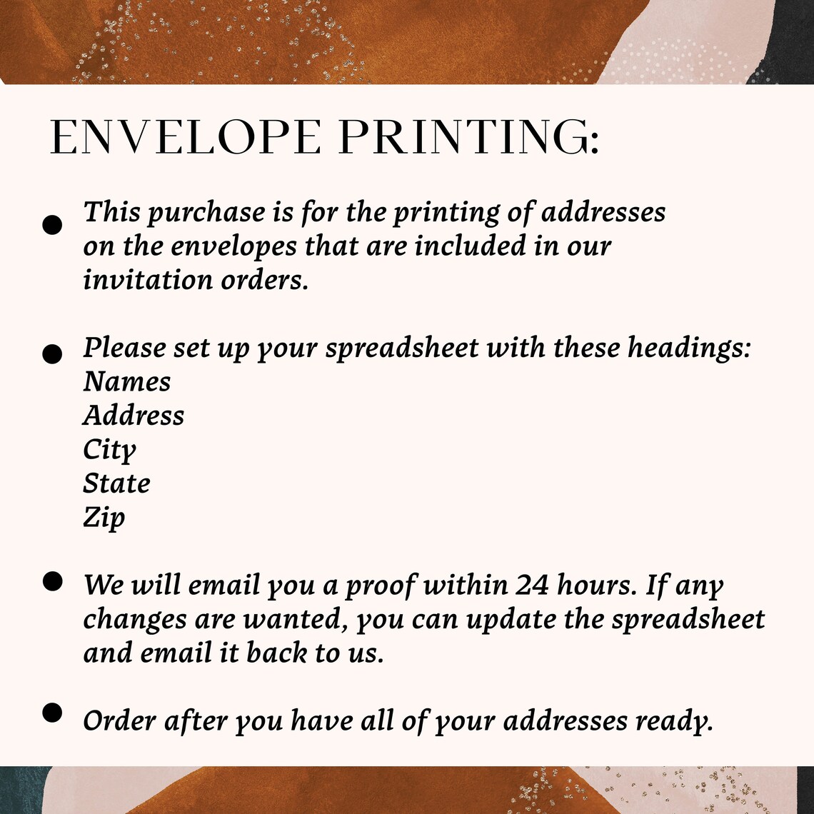 Guest Address and Return Address Envelope Printing Style 3 - Etsy