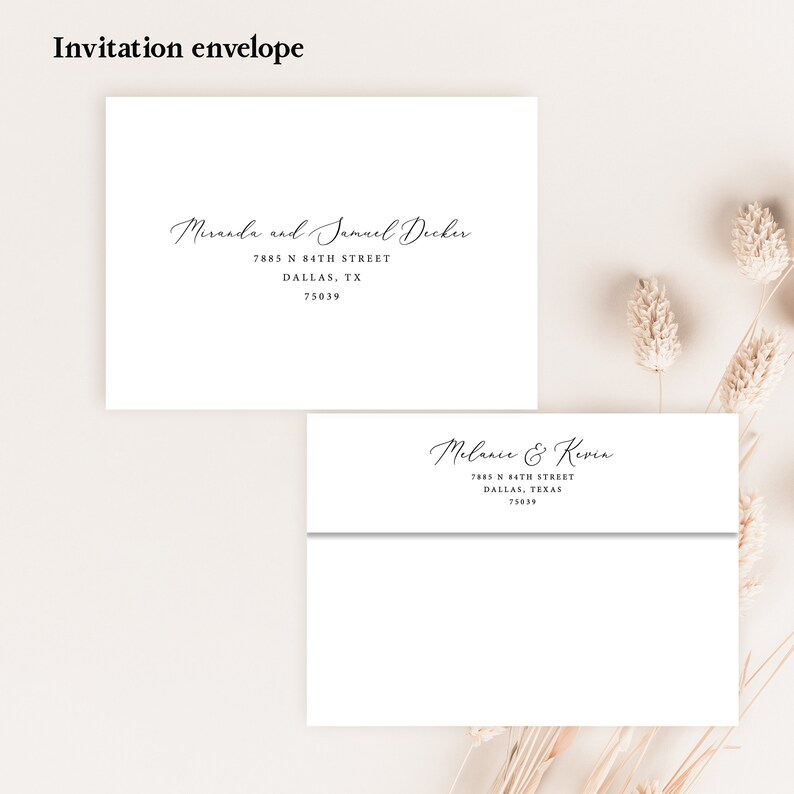 Guest Address and Return Address Envelope Printing, With Purchase of ...