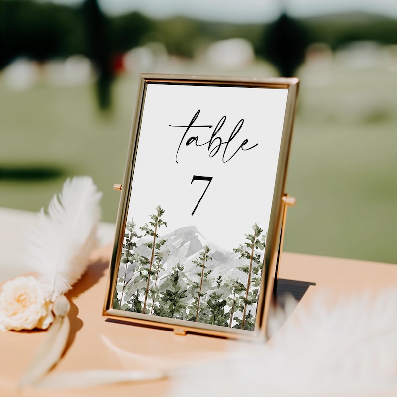 Mountain Table Numbers - Etsy