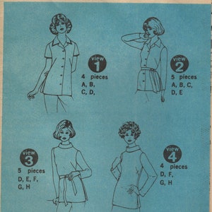Vintage Simplicity Sewing Pattern 5359 Women's Blouses 42 - Etsy