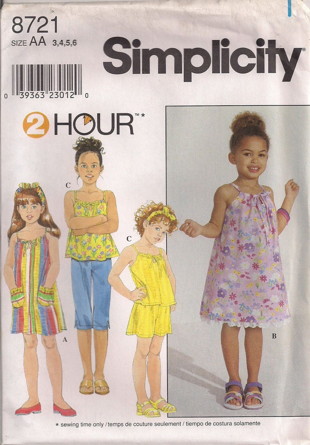 Simplicity Sewing Pattern 8721 Child's Sundress Top - Etsy