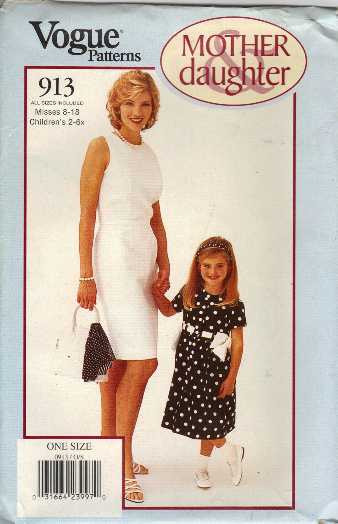 Vogue Sewing Pattern 913 - Mother/daughter Dresses (2-6x/8-18) - Etsy