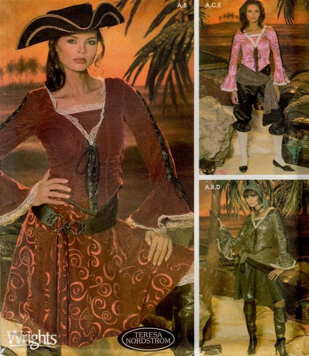 Simplicity Costume Sewing Pattern 0509 (aka 4914) - Misses' Pirate ...