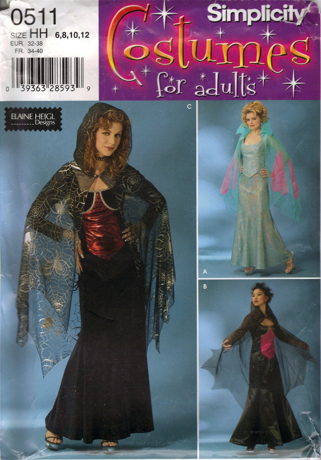 Simplicity Costume Sewing Pattern 0511 aka 4956 Misses' Vampiress ...