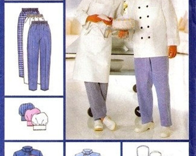 Butterick Sewing Pattern 5603 Unisex Chef Jacket, Apron, Pants & Hat L ...