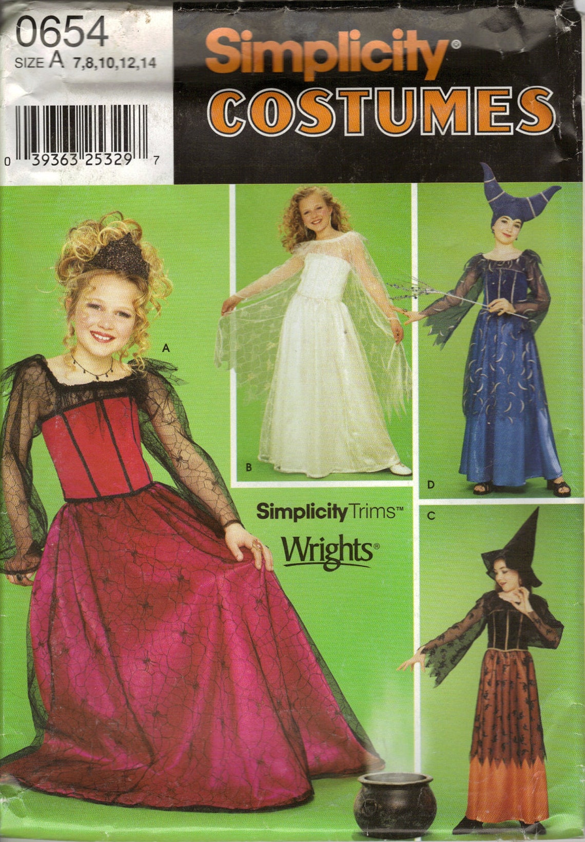 Simplicity Costume Sewing Pattern 0654 aka 9824 Girls' Devil, Angel ...