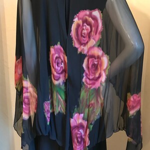 1960’s Rare Jean Louis Berthault Silk Chiffon Evening Gown Dress 10 NWT ...