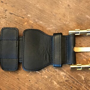 1970s 80s Pierre Balmain Black Leather Statement Belt M - Etsy