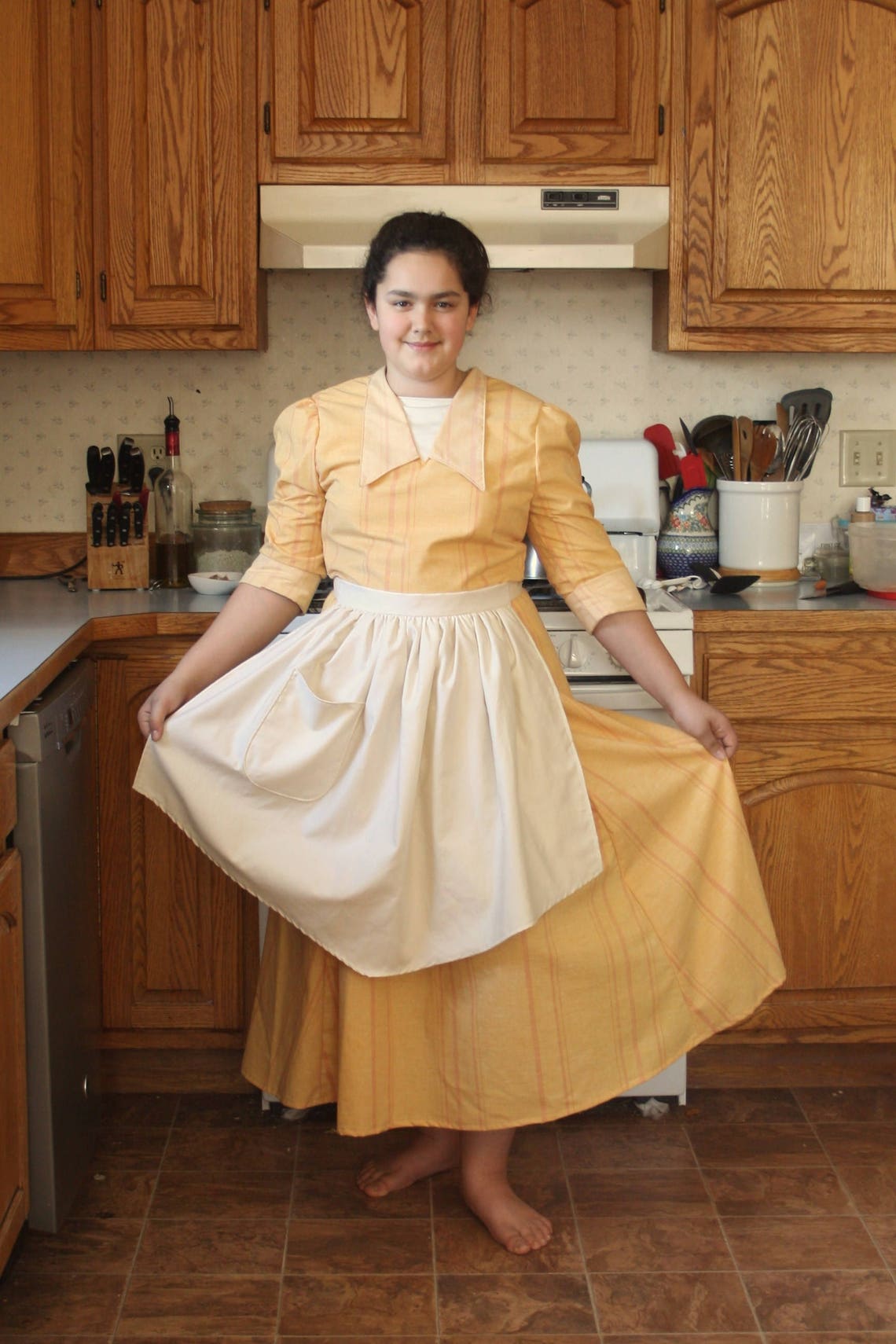 Everyday Princess Tiana Yellow Waitress Costume, Made to Order ...