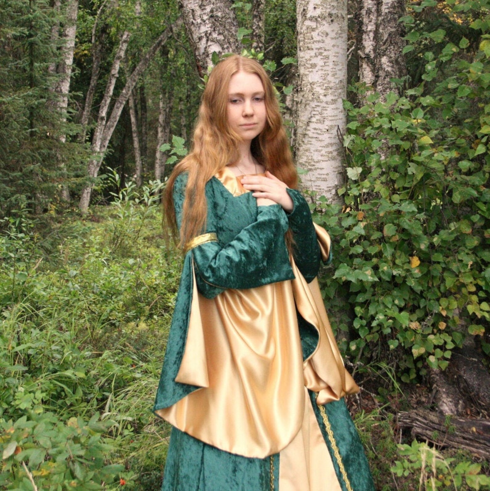 Medieval Velvet Gown Costume, Women's Small, Made to Order, Choose Your ...
