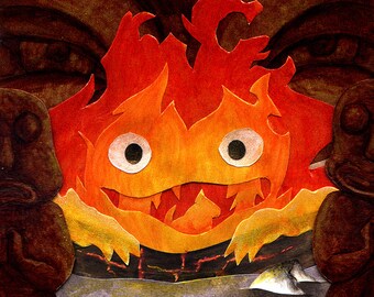 Calcifer Print - Etsy