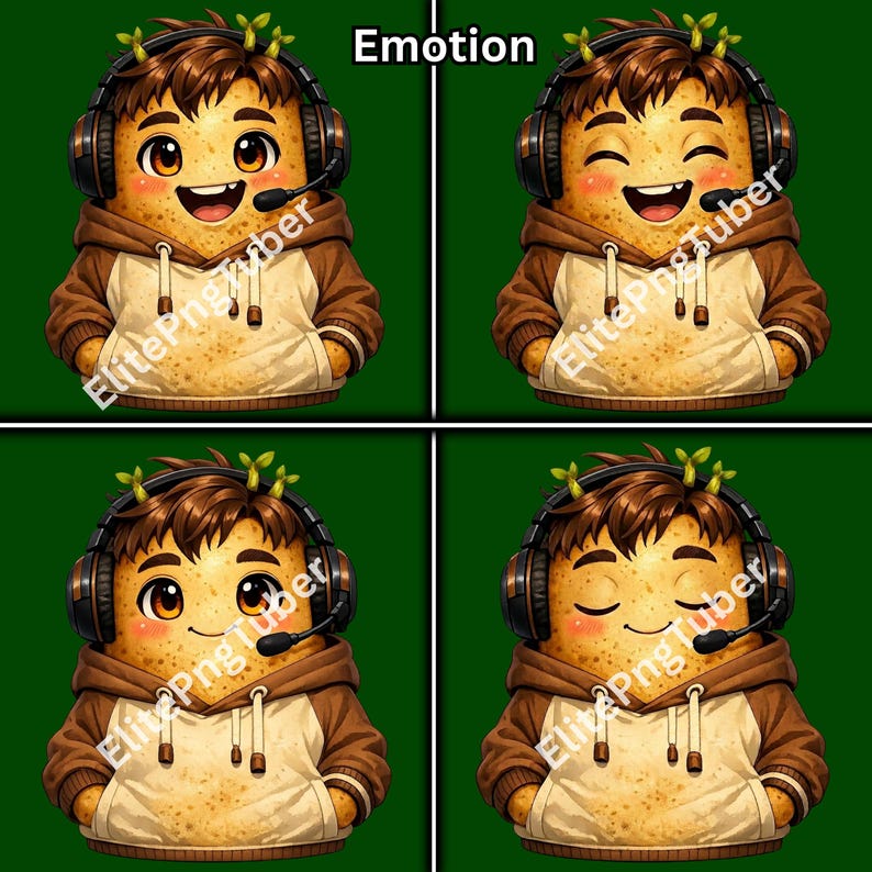 Potato Pngtuber Avatar | Veadotube Mini Ready Streamer Model - Etsy