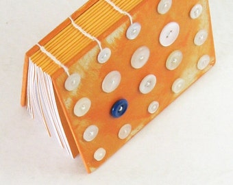 Blue and White Button Art Book 240 Page Blank Journal w | Etsy
