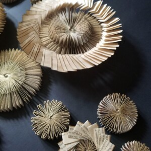 Bronze Book Paper Wall Sculpture - Paper Cog Collection No36 - Recycled ...