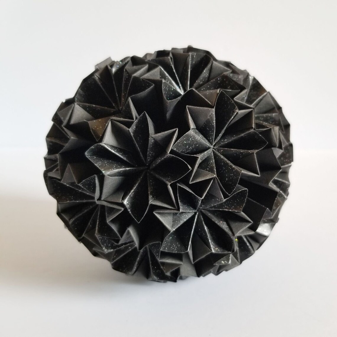Black Paper Star Sculpture 5.5 Paper Ball of Stars - Etsy