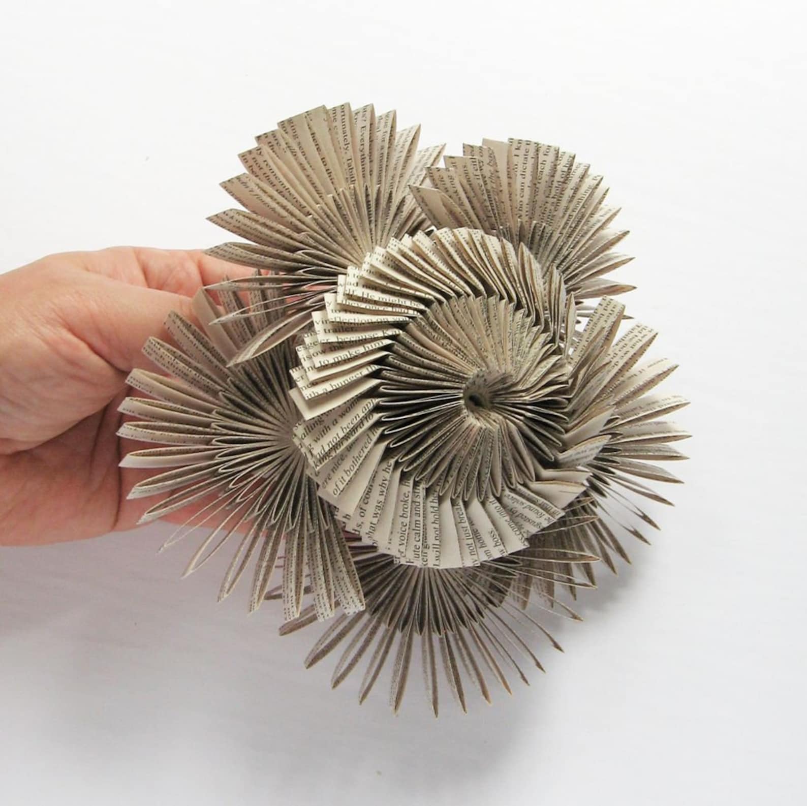 Book Paper Wall Sculpture Paper Cog Spiral Recycled Book - Etsy