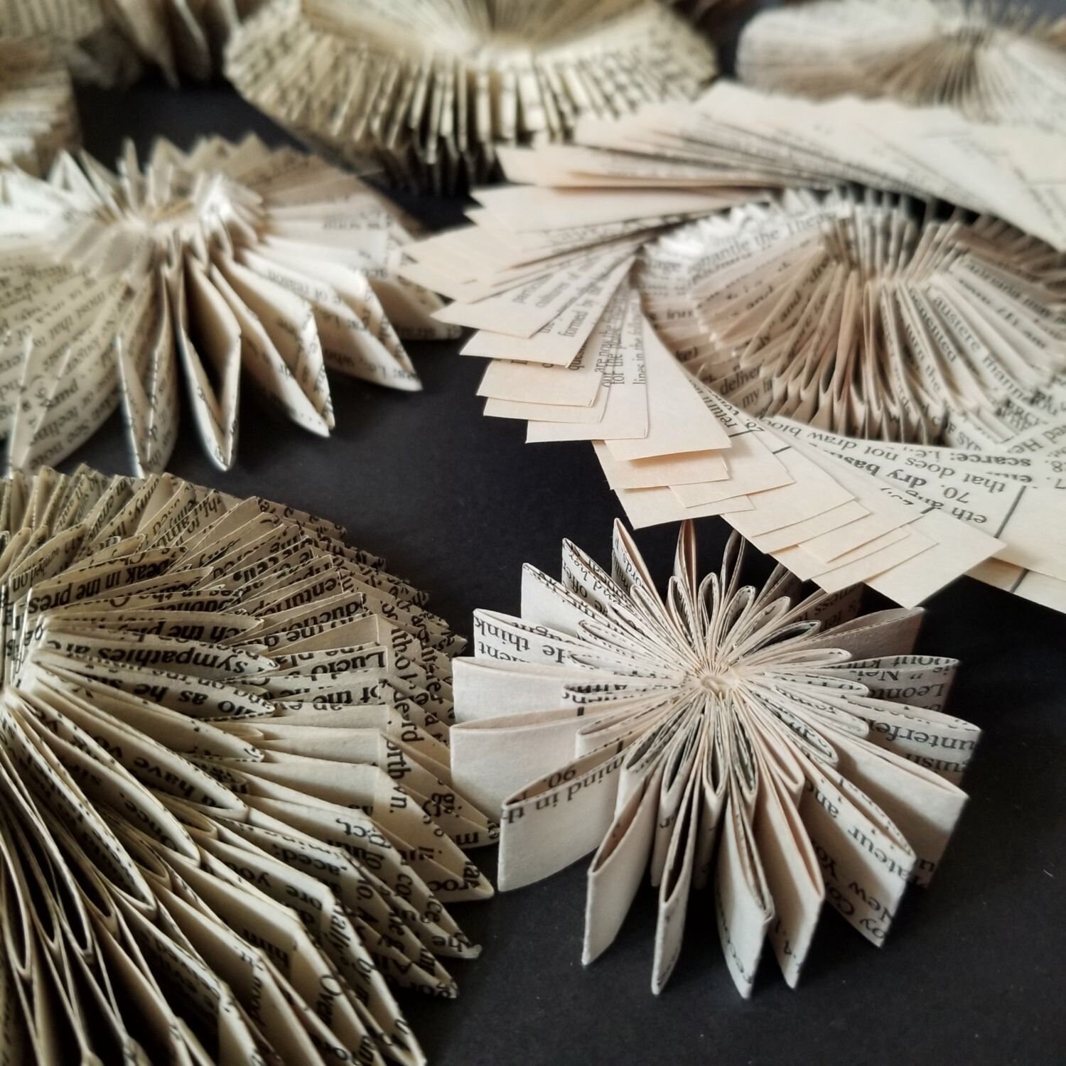 Folded Book Paper Cog Wall Sculpture - Collection No34 - Recycled Book ...