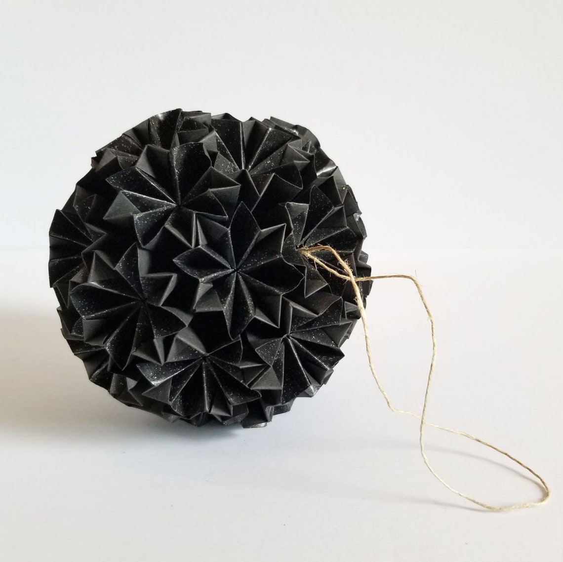 Black Paper Star Sculpture 5.5 Paper Ball of Stars - Etsy