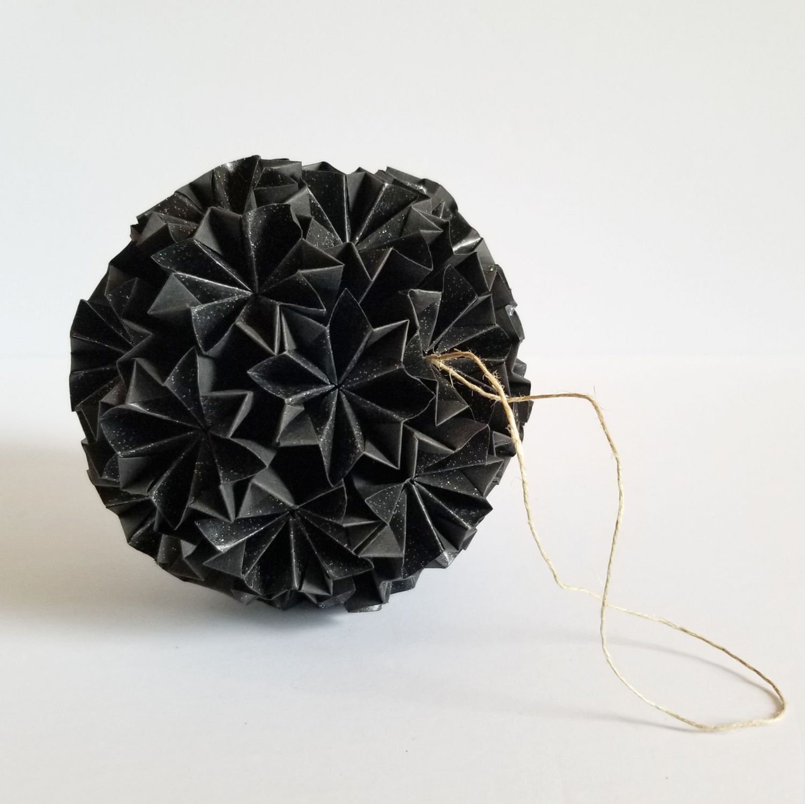 Black Paper Star Sculpture 5.5 Paper Ball of Stars - Etsy