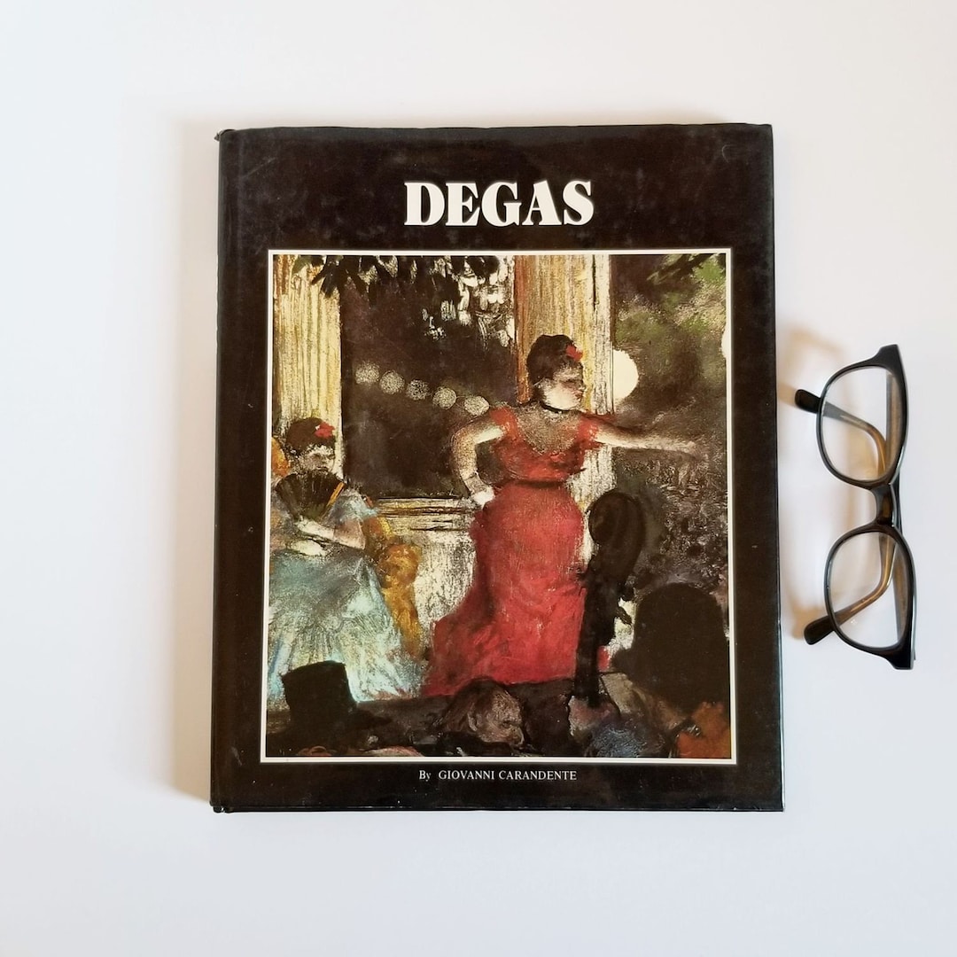 Edgar Degas Art Book - Vintage Black Hardcover Book - Illustrated Art ...